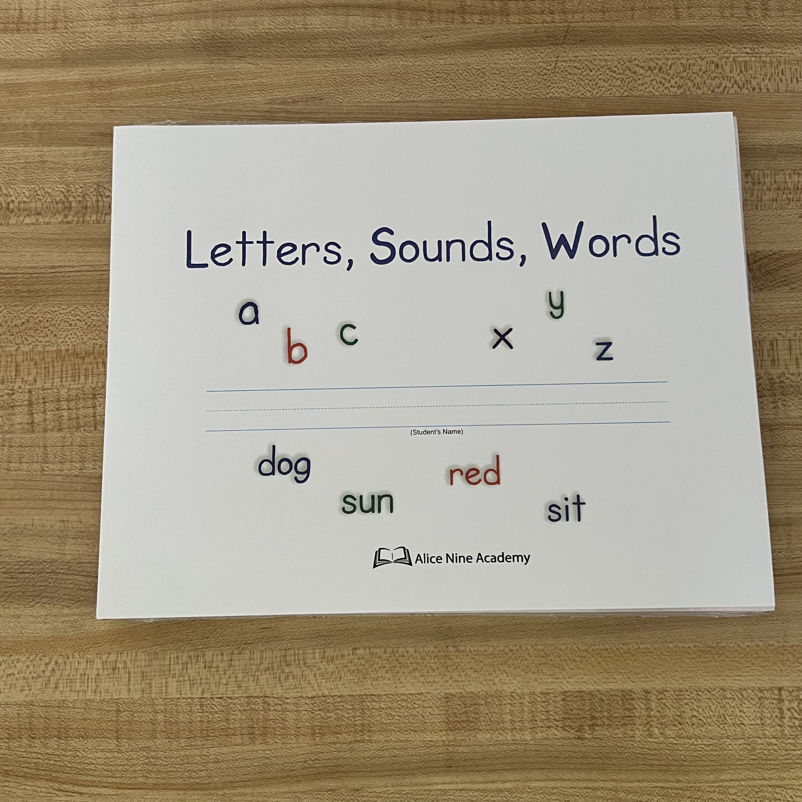 Letters Sounds Words Student Work Text - Alice Nine Academy